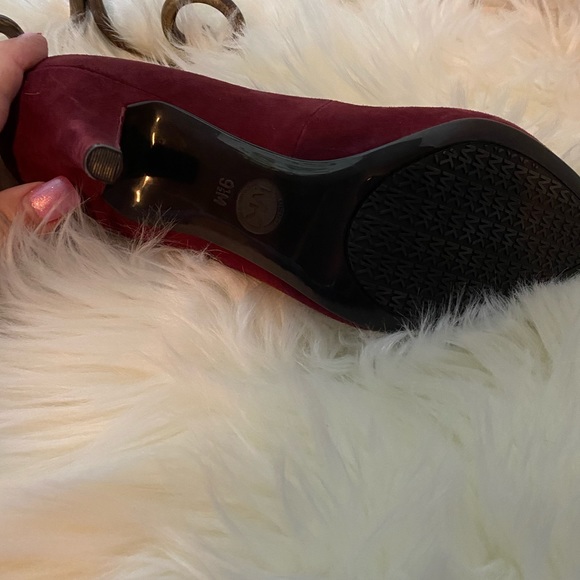 Michael Kors | Shoes | Michael Kors Burgundy Suede Heels Nwt | Poshmark